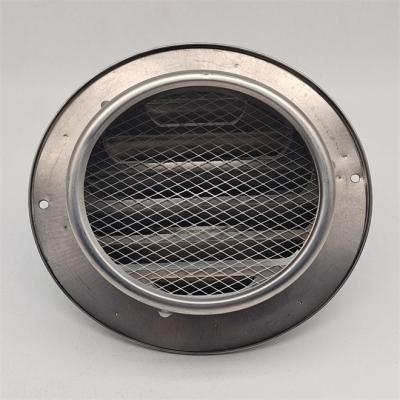 China 304 Stainless Steel Air Vent Cap Wall Kitchen Cover Round Duct 0.4mm Thick for sale