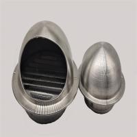 China 5 Inch 304 Stainless Steel Wall Vent Cover Rain Dryer Exhaust Louvered Air Cap for sale