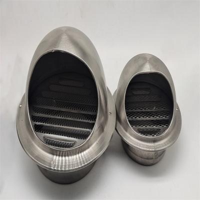 China 3 Inch Stainless Steel Wall Vent Cover Rain Dryer Exhaust Louvered Air Vent Cap 304 for sale