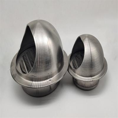 China 6 Inch Stainless Steel Wall Vent Cover Rainproof Dryer Exhaust Air Vent Cap for Outside Ventilation for sale