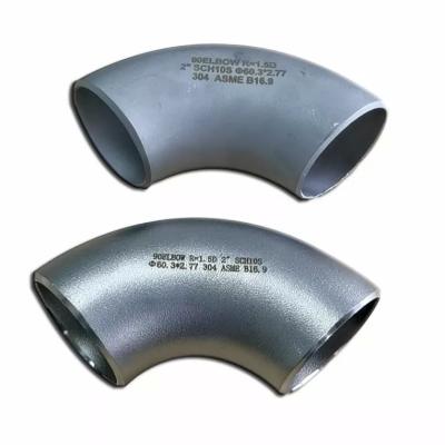 China TKFM ASTM SS304 90 Degree Elbow Pipe DN50 Stainless Steel Pipe Fitting 150LB for sale