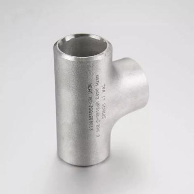 China ASME B16.9 Duplex Stainless Steel 2205 2507 254SMO Butt Weld Equal Tee 1/2 to 48 Inch for sale