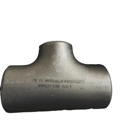 China Monel 400 Seamless Equal Tee 1 Inch Sch 40 ASME B16.9 Butt Weld Pipe Fitting for sale