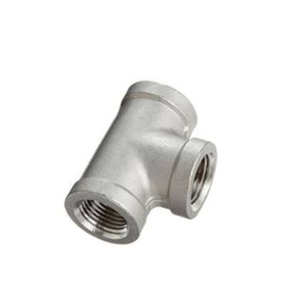 China ASME B16.9 Tee 1 inch SCH 10 Steel Pipe Fitting Malleable Iron Equal Female Thread for sale