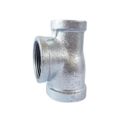 China Galvanized Malleable Iron Tee SCH 40 Equal Reducer Pipe Fitting ASME B16.9 1/2-6 Inch for sale