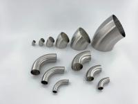 China 304 316L Sanitary Stainless Steel Pipe Fitting Welding Elbow DN10 to DN150 1.6MPA for sale