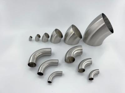 China 304 316L Sanitary Stainless Steel Pipe Fitting Welding Elbow DN10 to DN150 1.6MPA for sale