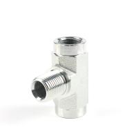 China Stainless Steel SS304 Threaded Tee Pipe Fitting 1/4 to 4 Inch 3 Way Forged for sale