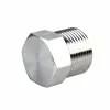 China Stainless Steel NPT BSPT Male Threaded Hex Head Pipe Plug 1/2-4 Inch 3000 PSI for sale