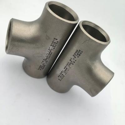 China ASTM A312 UNS S31254 1-1/2 Inch SCH40 Duplex Stainless Steel Equal Reducing Tee Pipe Fitting for sale