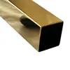 China SUS304 Welded Titanium Color Mirror Finished Stainless Steel Square Pipe 0.4-3.0mm for Handrail for sale