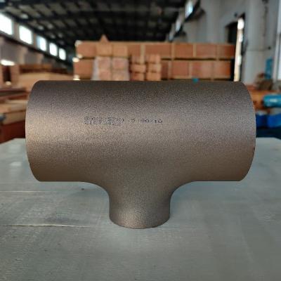 China ASTM A312 UNS S31254 1-1/2 Inch SCH40 Super Duplex Stainless Steel Equal Reducing Tee Pipe Fitting for sale