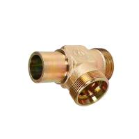 China Three Way Elbow Brass Tee 4 Point Internal External Thread Pipe Fitting 1/2 to 24 Inch for sale