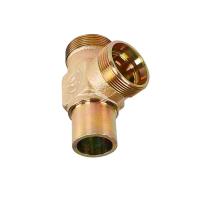 China Three Way Elbow Brass Tee 4 Point Internal External Thread Pipe Fitting 1/2 to 24 Inch for sale