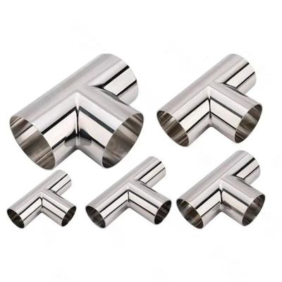 China 304 Stainless Steel Reducing Tee Forged Butt Weld Fittings 1/2 to 2 Inch 3000lbs for sale