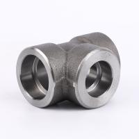 China Socket Welding Tee 304 Stainless Steel Reducing Tee Forged Pipe Fittings ASME B16.9 1/2 to 4 Inch for sale