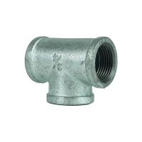 China Threaded Reducing Tee Galvanized Malleable Cast Steel Stainless Steel Pipe Fitting 1/2 inch for sale