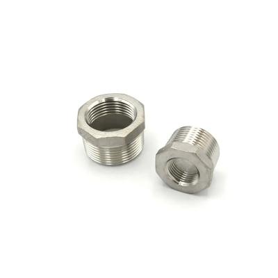 China NPT Threaded Hex Bushing 304/304L Stainless Steel 3000# Forged Pipe Fitting 1/2-36 Inch for sale