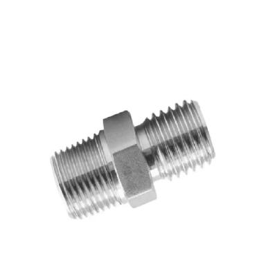 China Stainless Steel 304 Hex Nipple 1/2 Inch BSP Threaded Pipe Fitting Forged for sale
