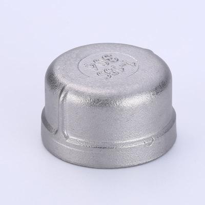 China Non-Standard Female Threaded 2 Inch Stainless Steel Pipe Fitting Round Cap for sale
