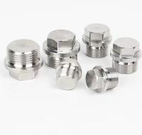 China Stainless Steel 304 316 Male Plug BSP NPT Thread Pipe Fitting 1/8 to 4 Inch Round Hex Head for sale