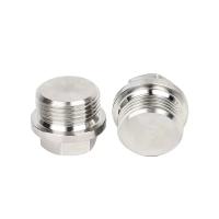 China Stainless Steel 304 316 Male Plug BSP NPT Thread Pipe Fitting 1/8 to 4 Inch Round Hex Head for sale