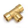 China Brass Female Hexagon Forged 3 Way Equal and Reduced Tee Pipe Fitting 1/2 inch BSP NPT for sale