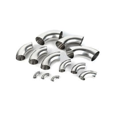 China 304/316L Stainless Steel Sanitary Bend 90 Degree Welded Elbow 1/4-6 Inch ASME BPE for sale