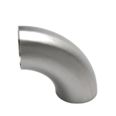 China Aluminium Alloy 90 Degree Long Radius Elbow Butt Welding 1-1/4 Inch Sch40s 6061 T6 Silver Pipe Fitting for sale