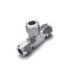 China 304 Stainless Steel Tee 9.52mm High Pressure Pipe Fitting for Sanitary Connection for sale