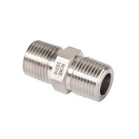 China Stainless Steel Forged Hex Nipple Pipe Fittings NPT BSPT Male Thread 1/16-2 Inch 6000-10000psi for sale