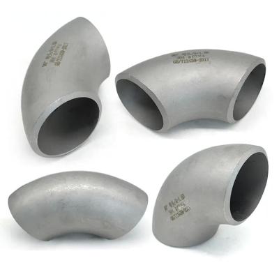 China 304 316L Stainless Steel Elbow 90 Degree Welding Seamless Pipe Fitting Custom Size for sale