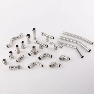 China Stainless Steel Tee A403 WPS31254 M Type V Profile Press Fittings Equal Teeth 304 316L 12-100mm for sale