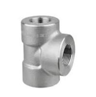 China Stainless Steel Forged Pipe Fitting 304 316 ANSI B16.11 Threaded Tee DN15-DN700 for sale