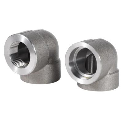 China LR SR Forged Stainless Steel 304 316L 90 Degree Threaded Elbow 1/2-36 Inch Pipe Fittings for sale