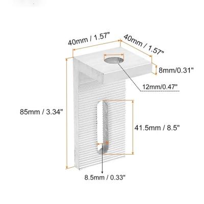 China Solar L Foot Bracket AL6005-T5 for Color Steel Tile Roof Photovoltaic Mounting System 42m/s Wind Load for sale