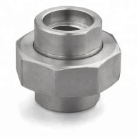China Stainless Steel 304 Threaded Pipe Union Forged Pipe Fitting ASTM 1/2 to 4 Inch for sale