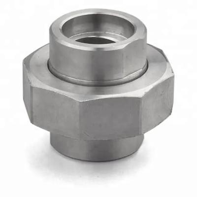 China Forged Steel Union Pipe Fitting SA A105N 3000 1 1/2 Inch Socket Weld for sale