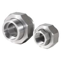 China Custom Threaded Union High Pressure Stainless Steel Fittings SS304 SS316 ASTM for sale
