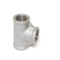 China Stainless Steel Tee Pipe Fitting 304 316 1/8 to 4 Inch Custom Size DN15 DN200 for sale