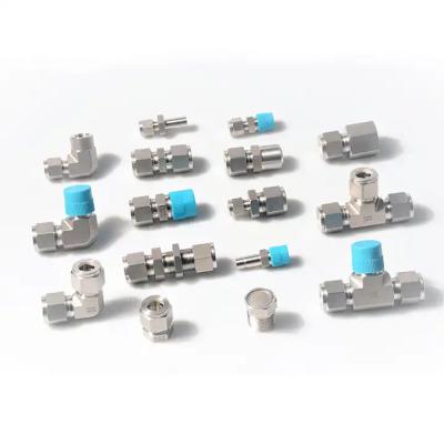 China Stainless Steel 316 Double Ferrule Compression Union Tube Fittings 1/16-1 1/2 Inch 2-38mm for sale