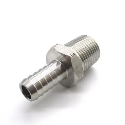 China Stainless Steel 316 Compression Tube Union 1/2 Barb to 1/2 NPT Adapter Fitting ASME for sale