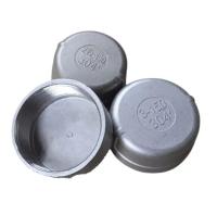 China Stainless Steel Threaded Pipe Cap DN15-DN200 Female Male End Cap 300mm Fitting for sale