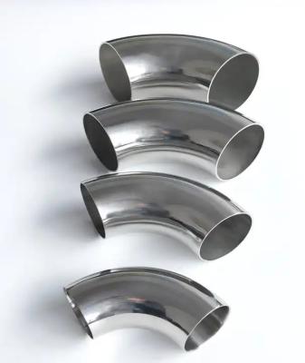 China 304 Stainless Steel 90 Degree Sanitary Elbow Long Radius DN15-DN200 Schedule 10 Butt Weld Fitting for sale