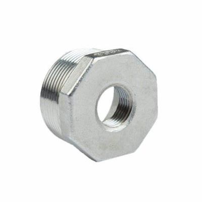 China Super Austenitic Stainless Steel B677 Threaded Forged Pipe Reducer Bushing 3000LBS 1/2 inch for sale