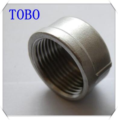 China TOBO Malleable Iron Pipe Cap BS NPT DIN Standards Forged Copper Nickel Plated 40Bar 600Psi for sale