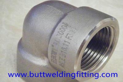 China ASTM A182 F304 3000# 90 Degree Forged Threaded Elbow 3/4 Inch SCH40s for sale