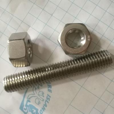 China M2-M100 ASME B16.9 Stainless Steel 316 Hex Head Stud Bolt and Nuts for sale