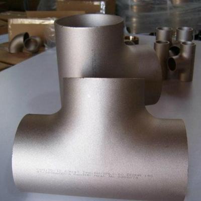 China Copper Nickel 90/10 ERW Tee Butt Weld Fitting JIS B 2311 1/2 to 24 Inch Seamless for sale