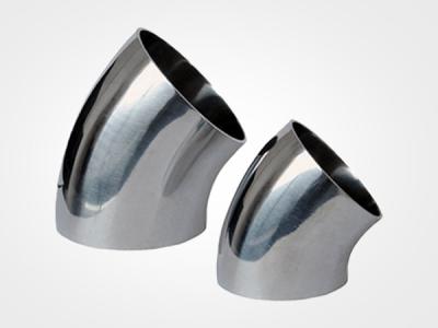 China Butt Welded Seamless Stainless Steel SS304 45 Degree Long Radius Elbow DN15-DN200 for sale